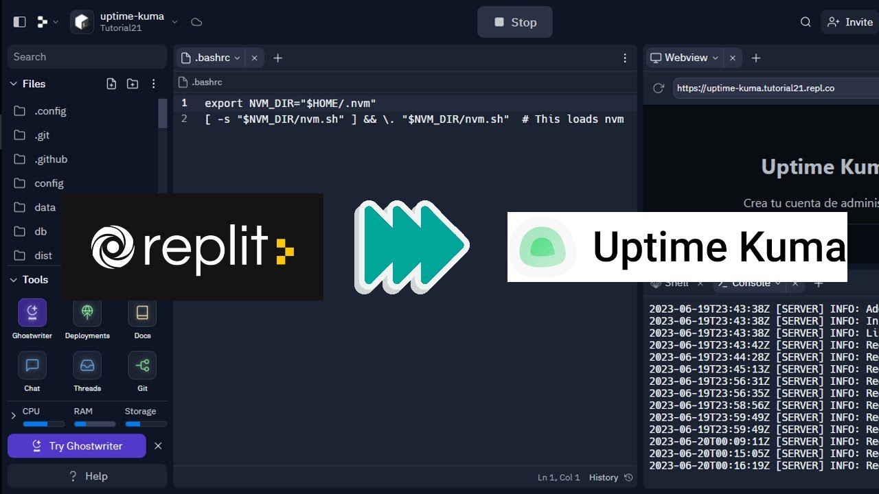 uptime kuma en replit 2023 - YouTube