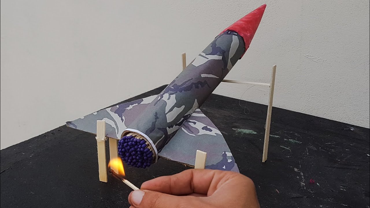 How To Make Matchstick Rocket | School Project | Matchstick Rocket ...