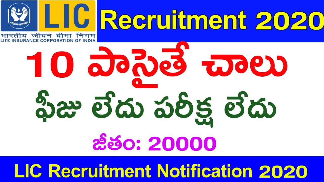 LIC latest Jobs Recruitment Information 2020 || LIC Jobs 2020 || Jobs ...