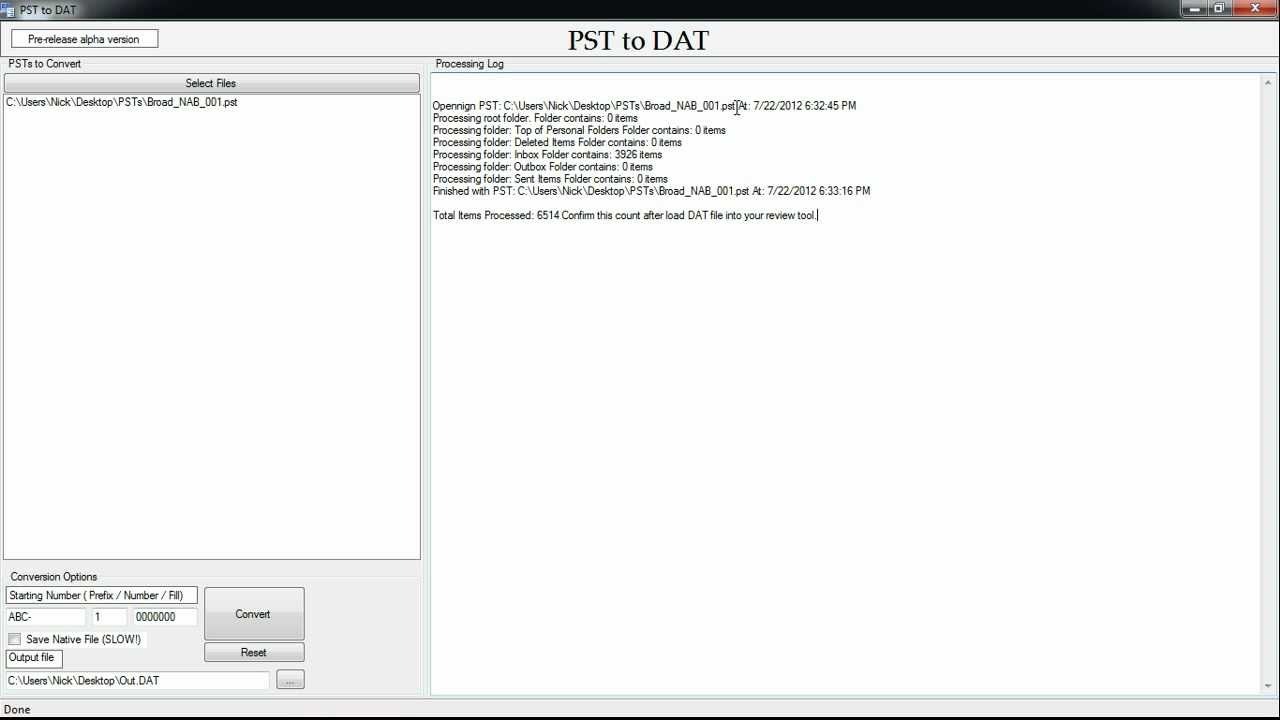PST to DAT Conversion - YouTube