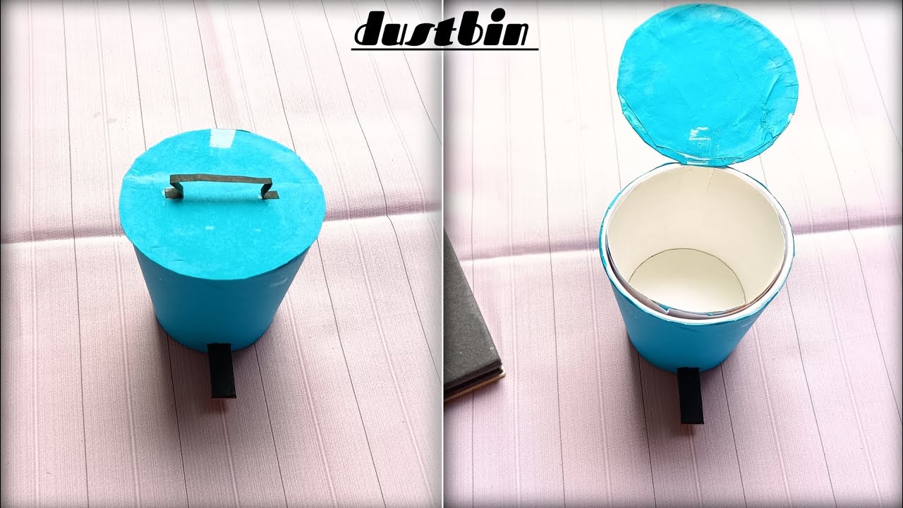 How to make easy cup dustbin/ DIY paper dustbin/The craft ideas💡 - YouTube
