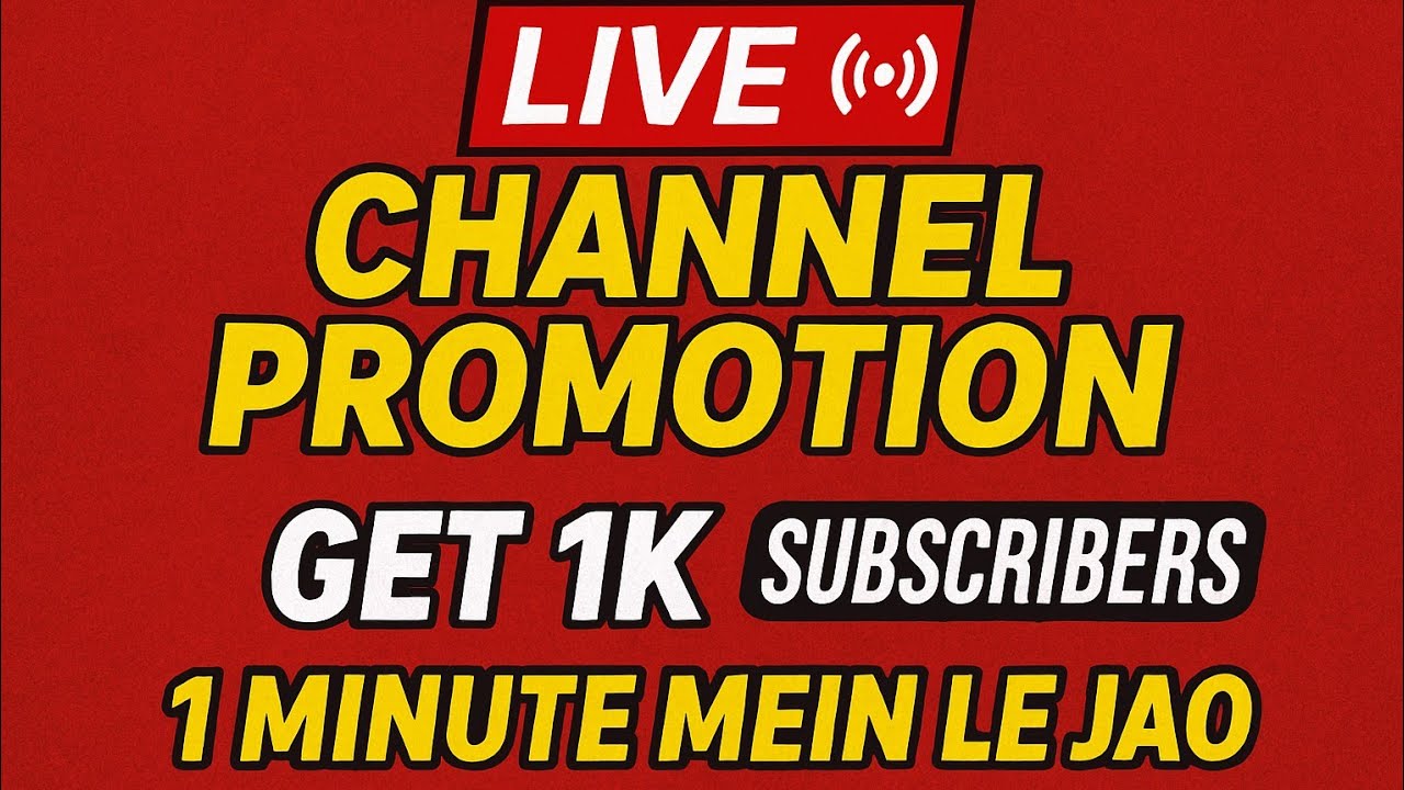 live channel promotion - YouTube