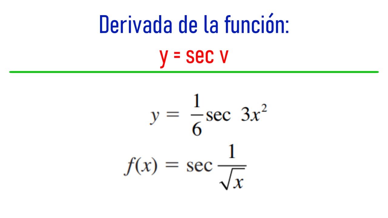 Derivada De La Funci n Secante YouTube derivada-de-la-funci-n-secante-youtube