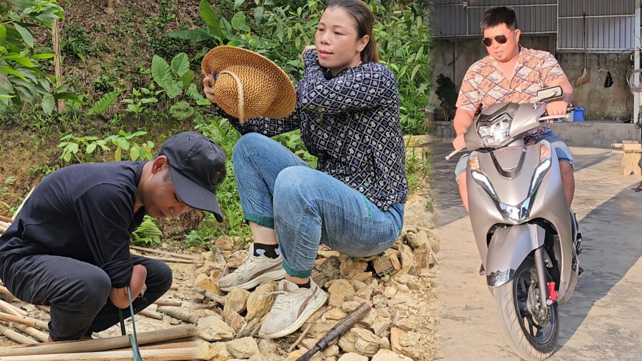 Together with the old man, clean up the yard to make the living space ...