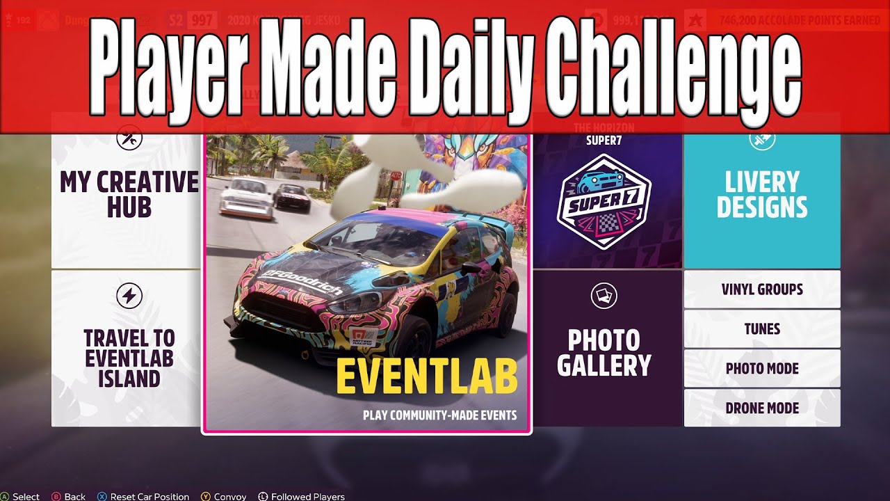 Forza Horizon 5 Player Made Daily Challenge Play any Eventlab from the ...