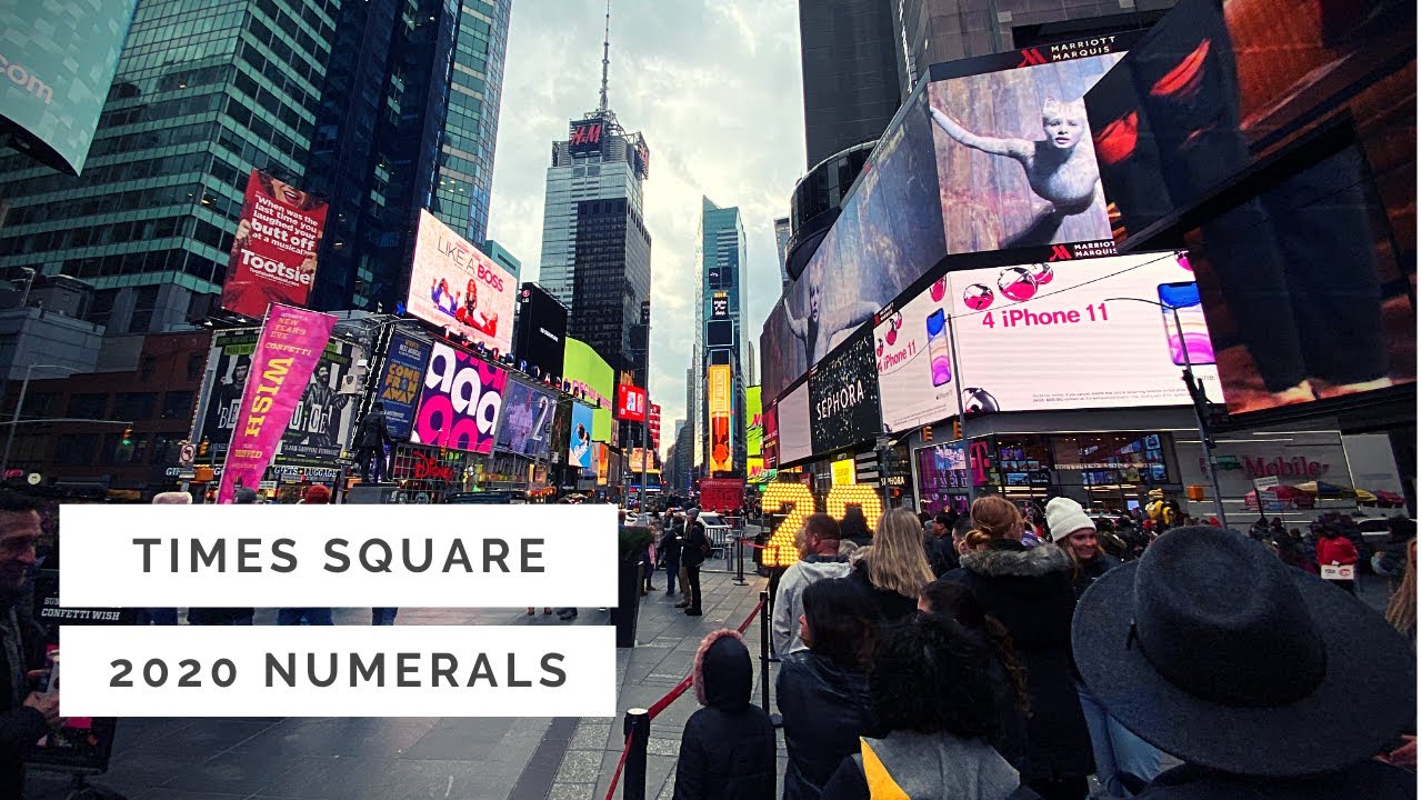 2020 Numerals in Times Square | VLOGMAS - YouTube