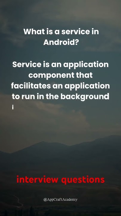 What is a service in android? #android #codingtutorial #services #service #interviewtips - YouTube