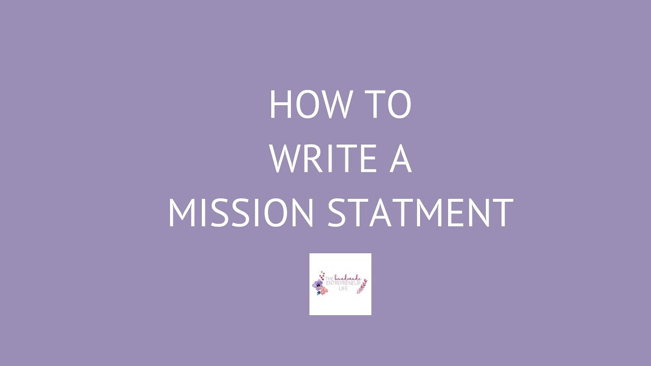 How to write a mission statement? - YouTube