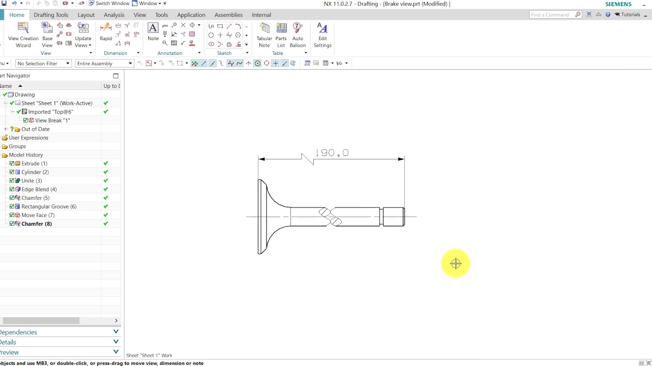 View Break in NX11 - YouTube