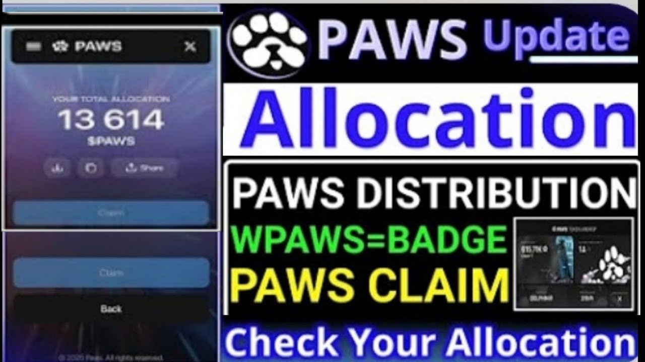 Paw Token Distrubution Start | How to Claim Paws Token | Paws Airdrop ...