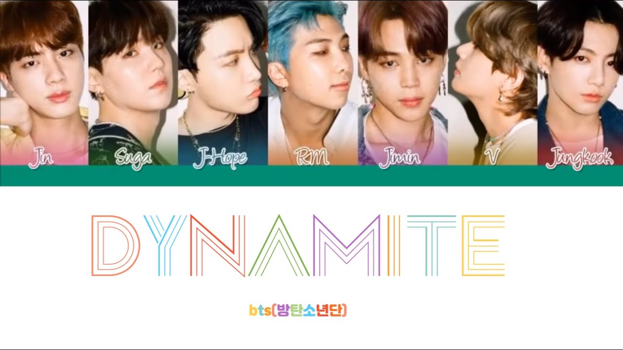 BTS Dynamite Lyrics (방탄소년단 Dynamite 가사) (Color Coded Lyrics/Eng)[딸기티비 ...