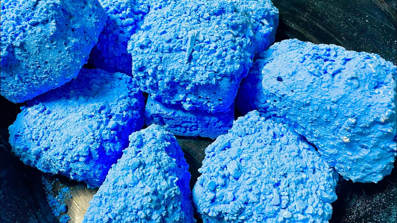 Neon Blue Pasted Gym Chalk Blocks - YouTube