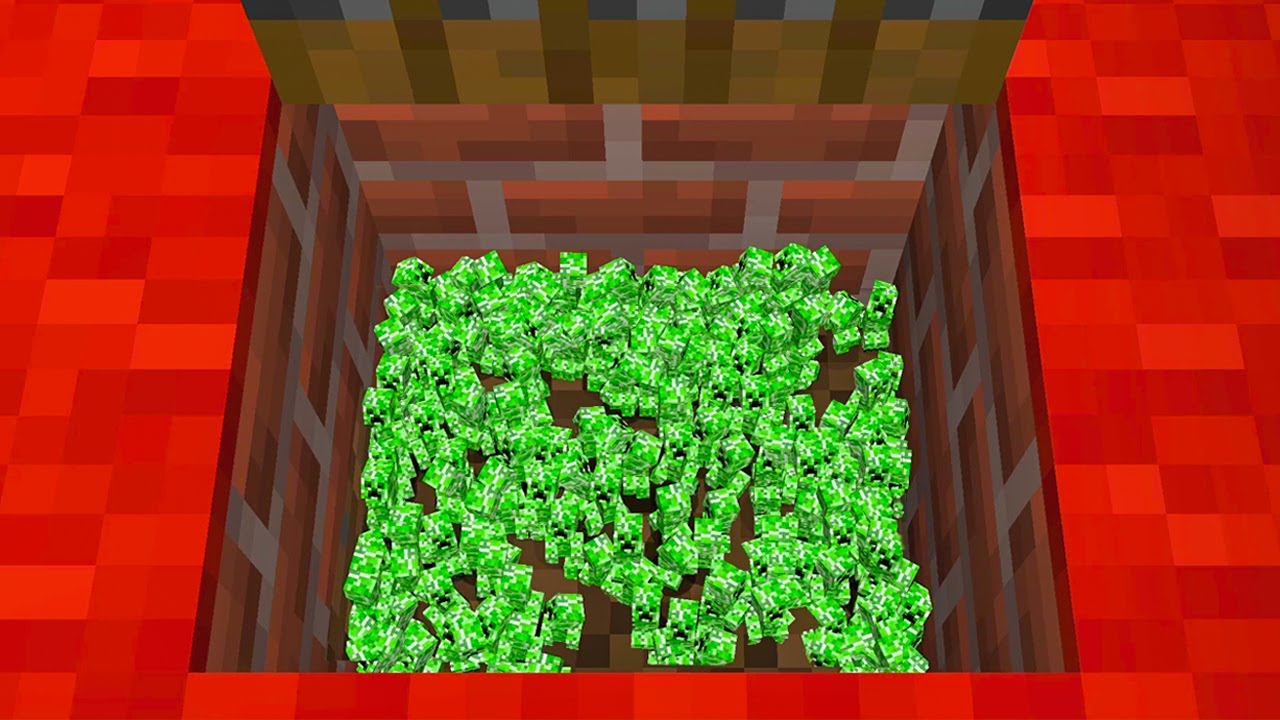 1000 creepers in the chest - YouTube