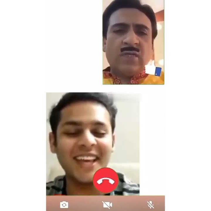 #video call... jethalal(dilip joshi ) wishing happy birthday balveer ...