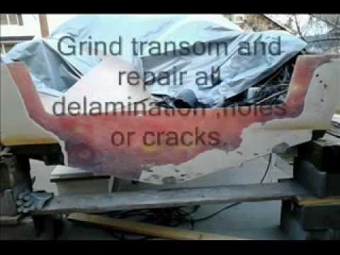 Sea Cast transom repair progression time lapse - YouTube