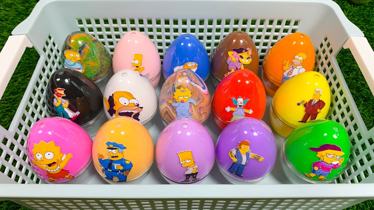 Looking For The Simpsons with Dinosaur eggs || Satisfying Orbeez Video ...