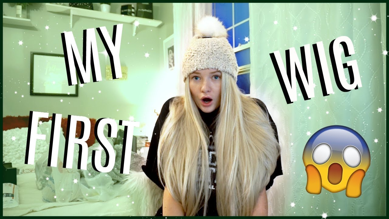 TRYING ON MY FIRST WIG! | vlogmas day 12 - YouTube