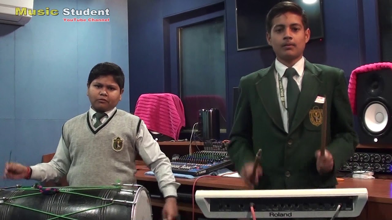 Delhi public school aligarh students playing octapad and punjabi dhol ...