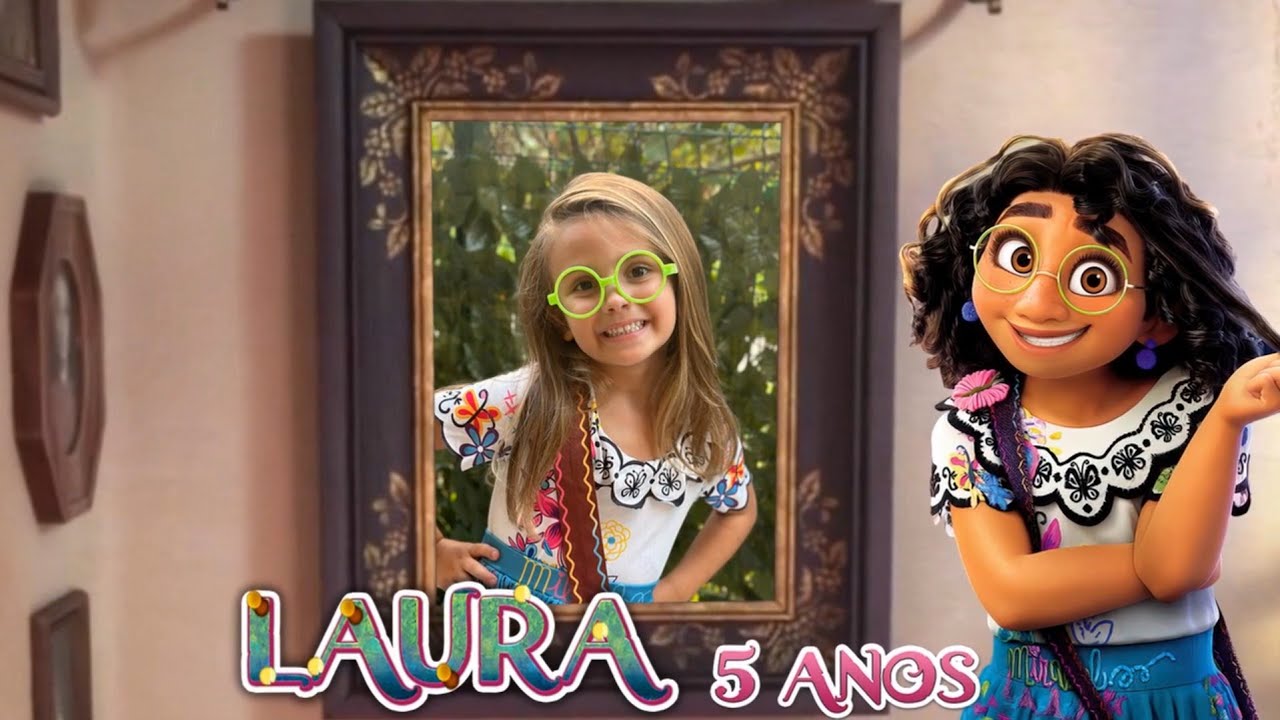 Retrospectiva temática animada Laura 5 anos Encanto Disney e abertura ...