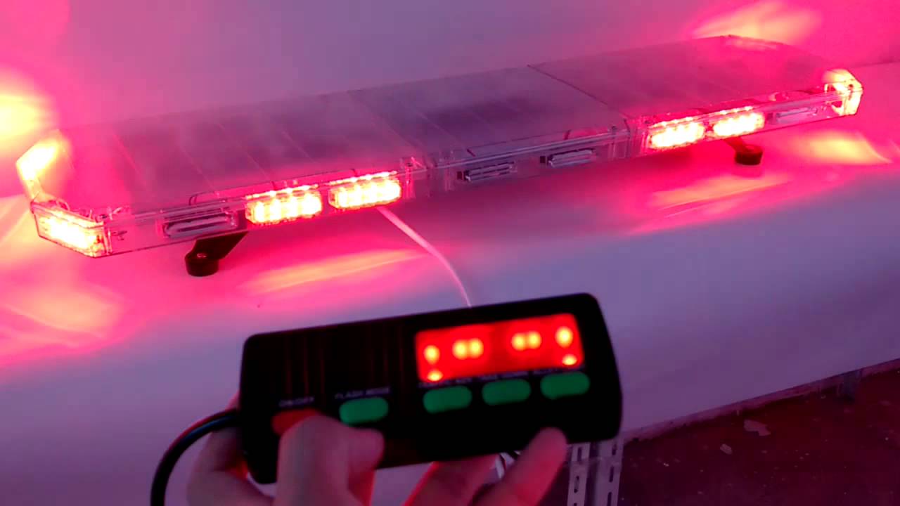 Red Color Police Lightbar TBD GA 810B4 Red with 58K Digital Controller ...