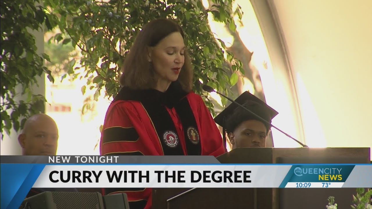 Stephen Curry receives degree from Davidson College - YouTube