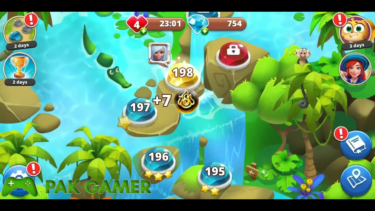 Gemmy Lands Game level 192 to 198 Complete Puzzle Game Pak Gamer Gameplay - YouTube