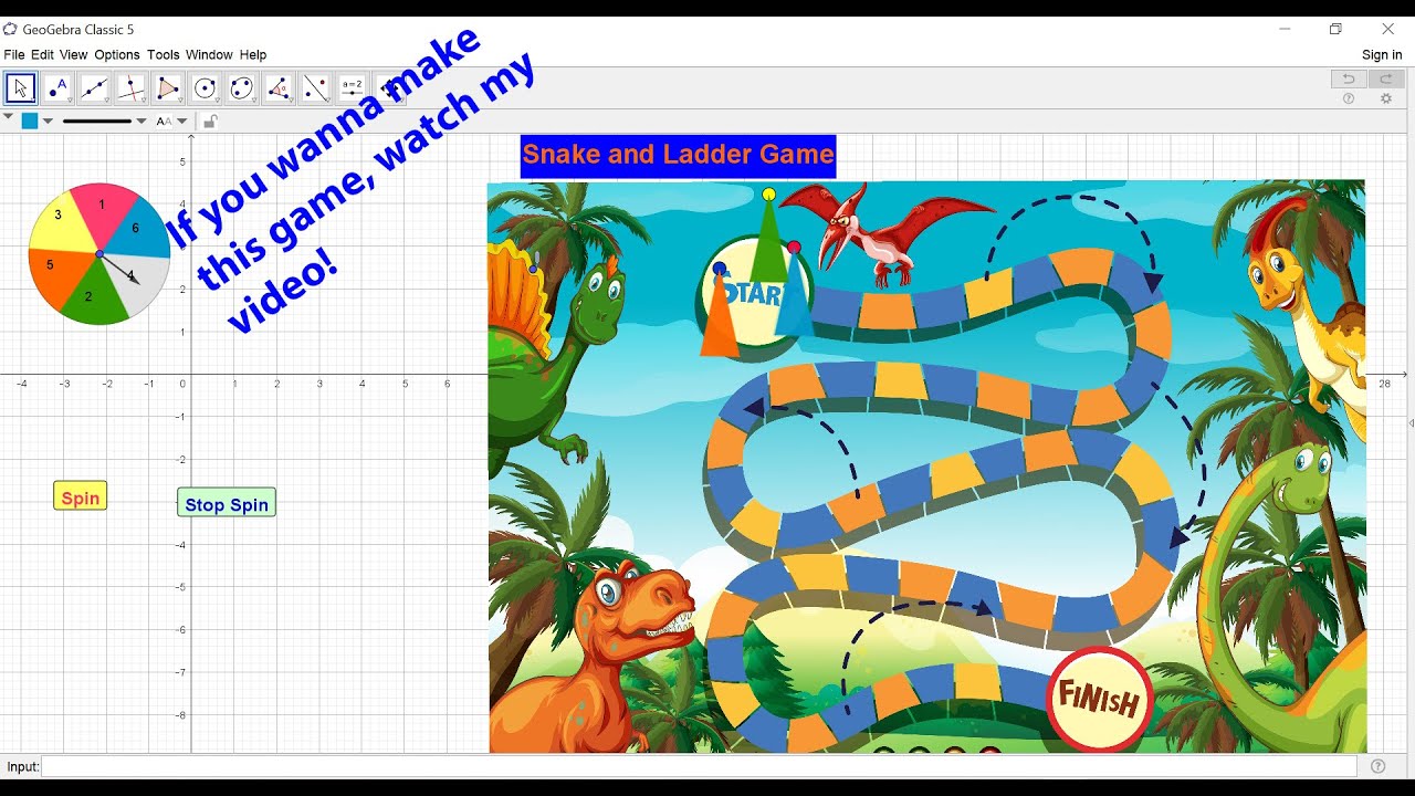 Project 8: Do you want to create snake and ladder game in GeoGebra? - YouTube