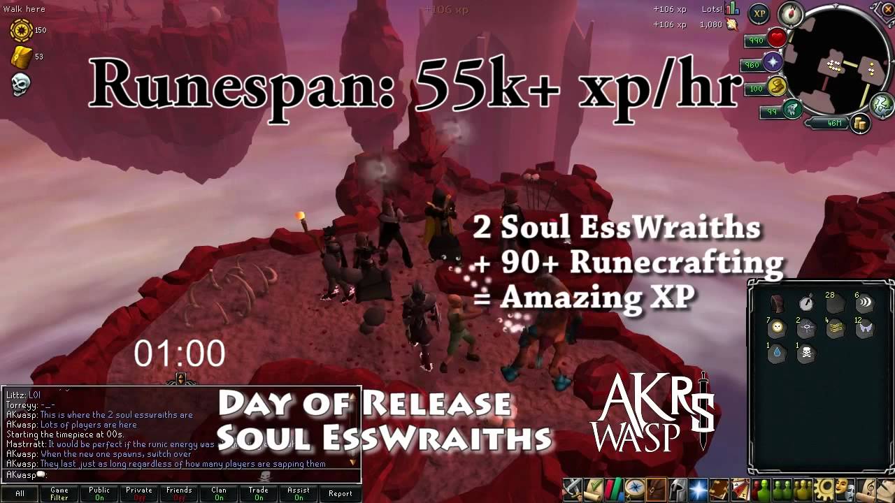 Runespan： Soul EssWraith Guide for Fastest AFK Runecrafting XP ...