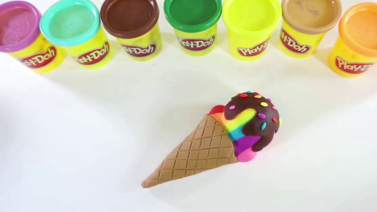 Learn how to Make a Cute Play Doh Rainbow Ice Cream Swirl 🍦| Fun & Easy ...