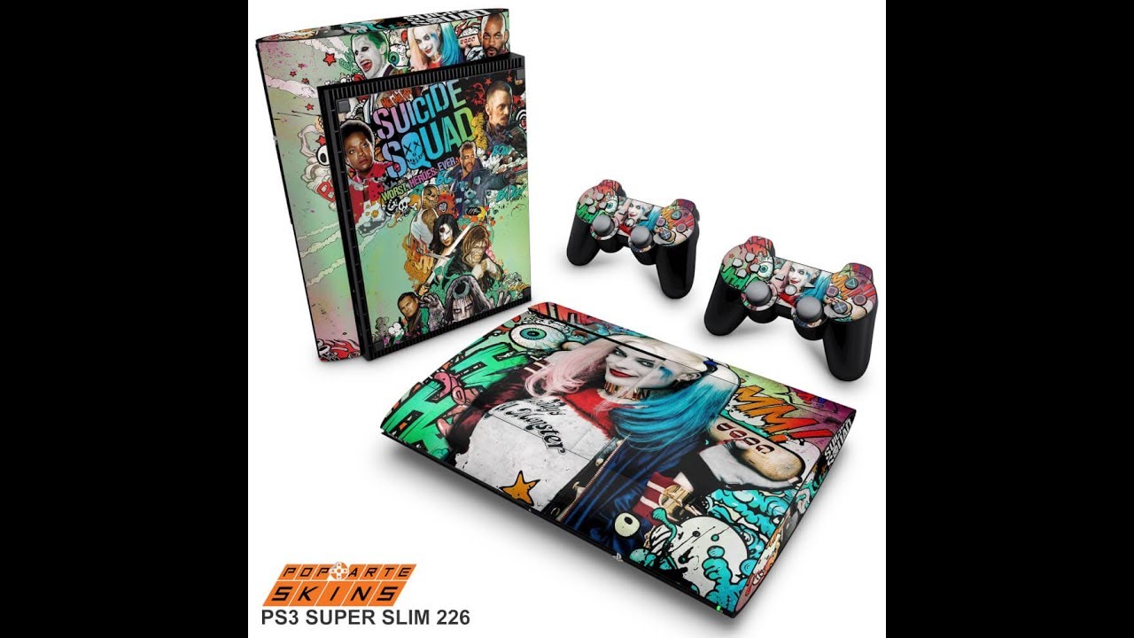 PS3 Super Slim Skin - Esquadrão Suicida - depoimento 1266 André Felipe ...