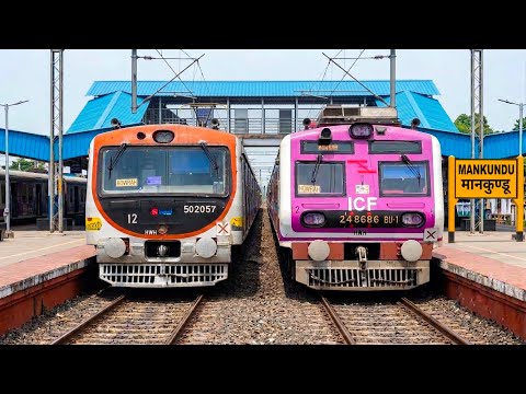 🔥Different Colour Rare Train Crossing at MANKUNDU | Indian Railways