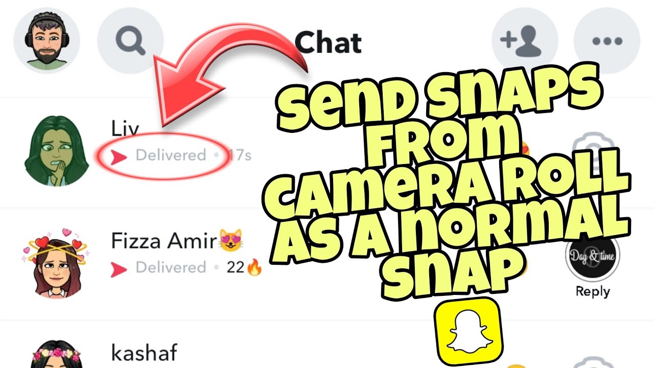 How To Send Snaps From Gallery As a Normal Snap | Iphone/Android - YouTube