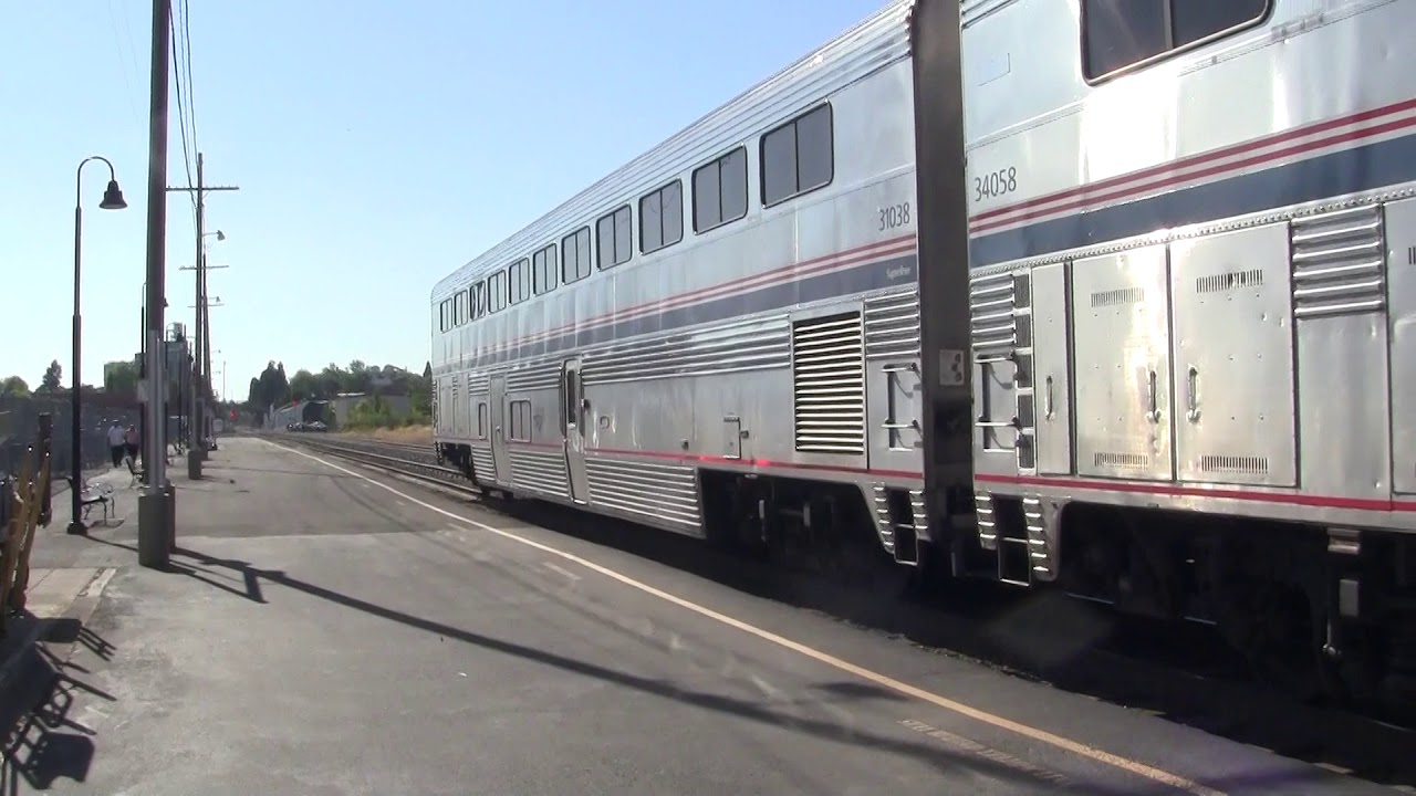 (IDIOT WOMAN PULLS EMREGENCY BRAKE!) Amtrak Superliner - YouTube
