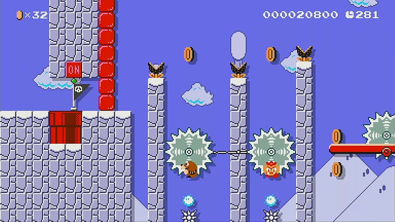 SMM2: Ice Lands Hills by Marc1 - YouTube