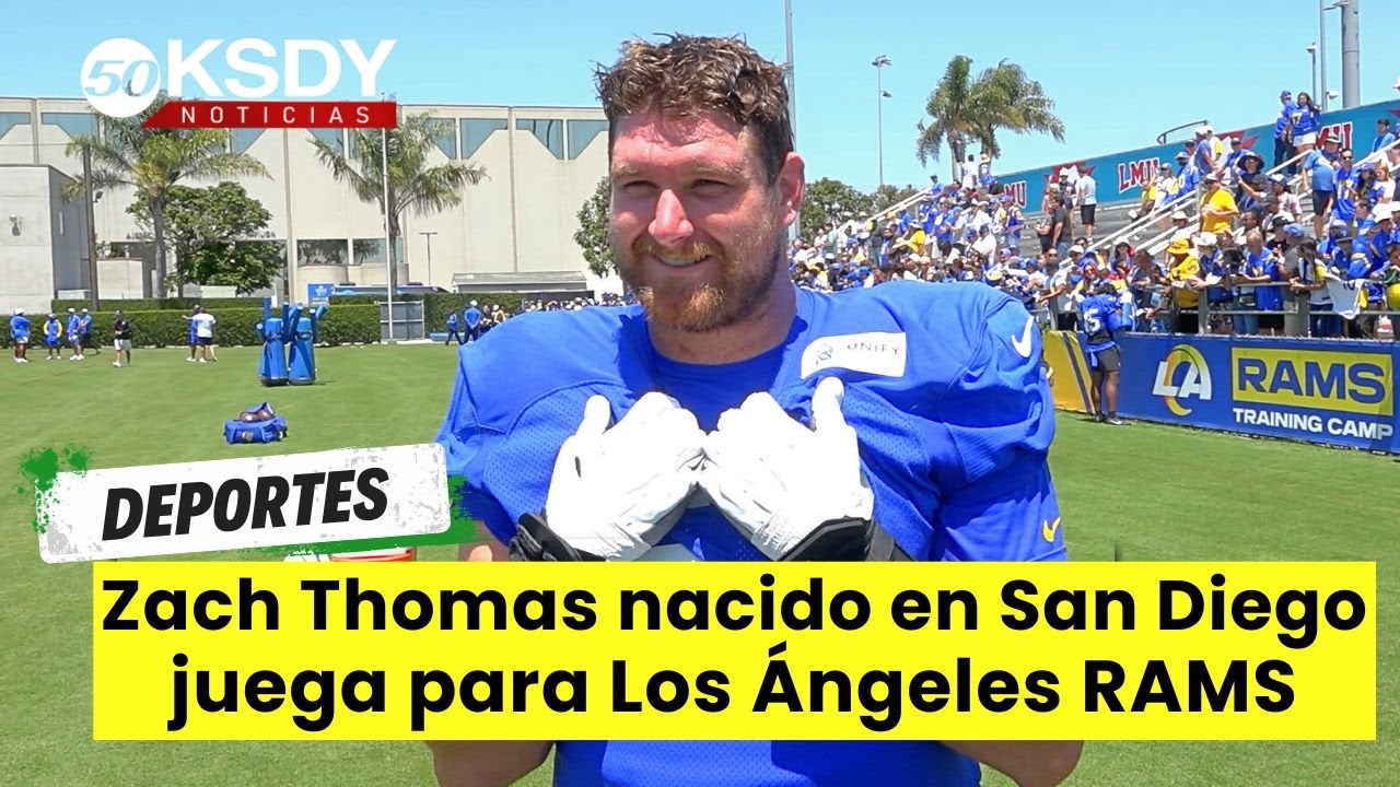 Zach Thomas nacido en San Diego juega para Los Angeles Rams. - YouTube
