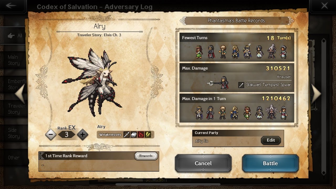 Octopath Traveler: Airy EX3 (18 Turns) - YouTube