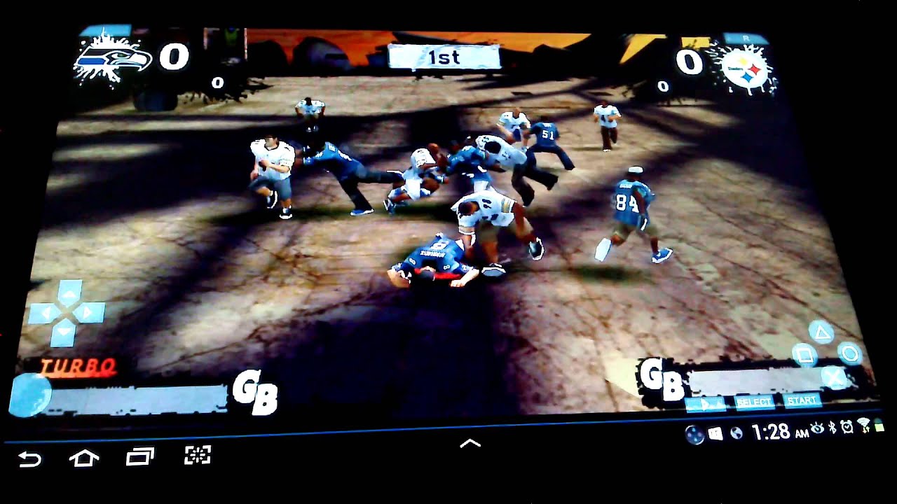 PPSSPP v0.9 NFL STREET 3 On Android tablet - YouTube
