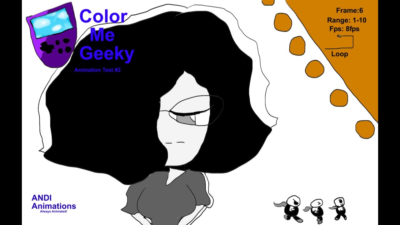 Color Me Geeky: Animation Test #1 - YouTube