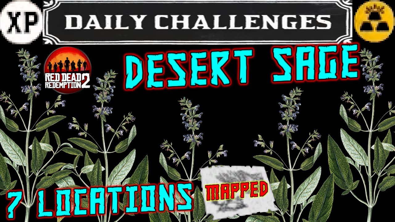 🌿 Desert Sage Locations RDR2 Online Daily Challenge Location Guide Red ...