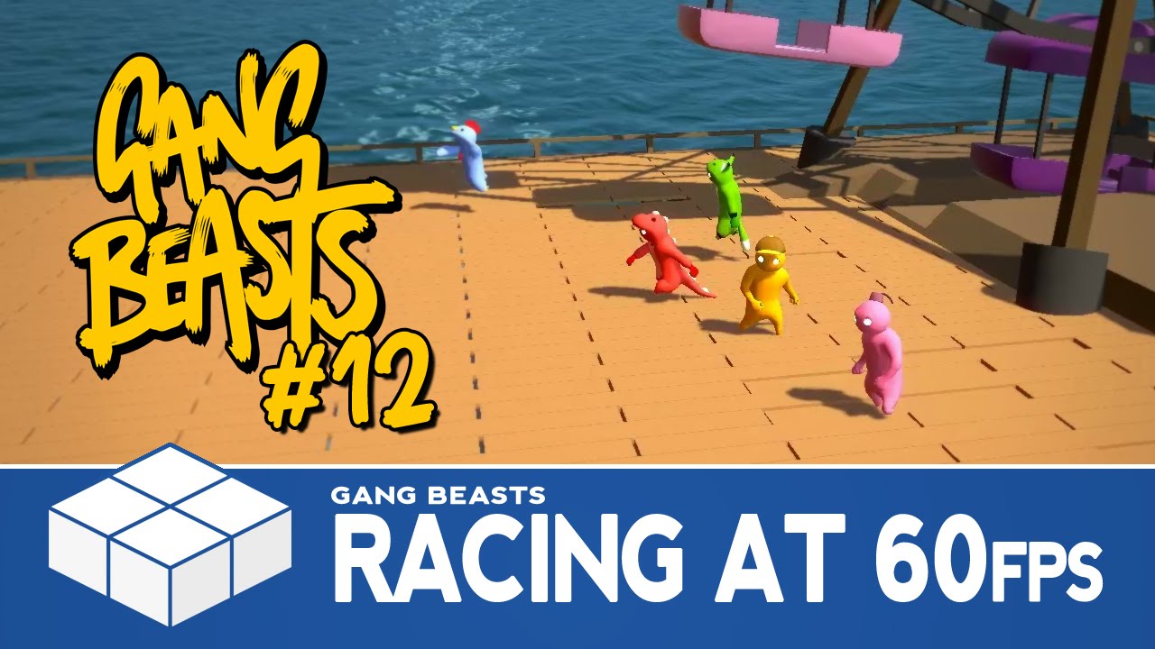 Gang Beasts #12 - Racing at 60fps - 5 Player Gameplay - YouTube
