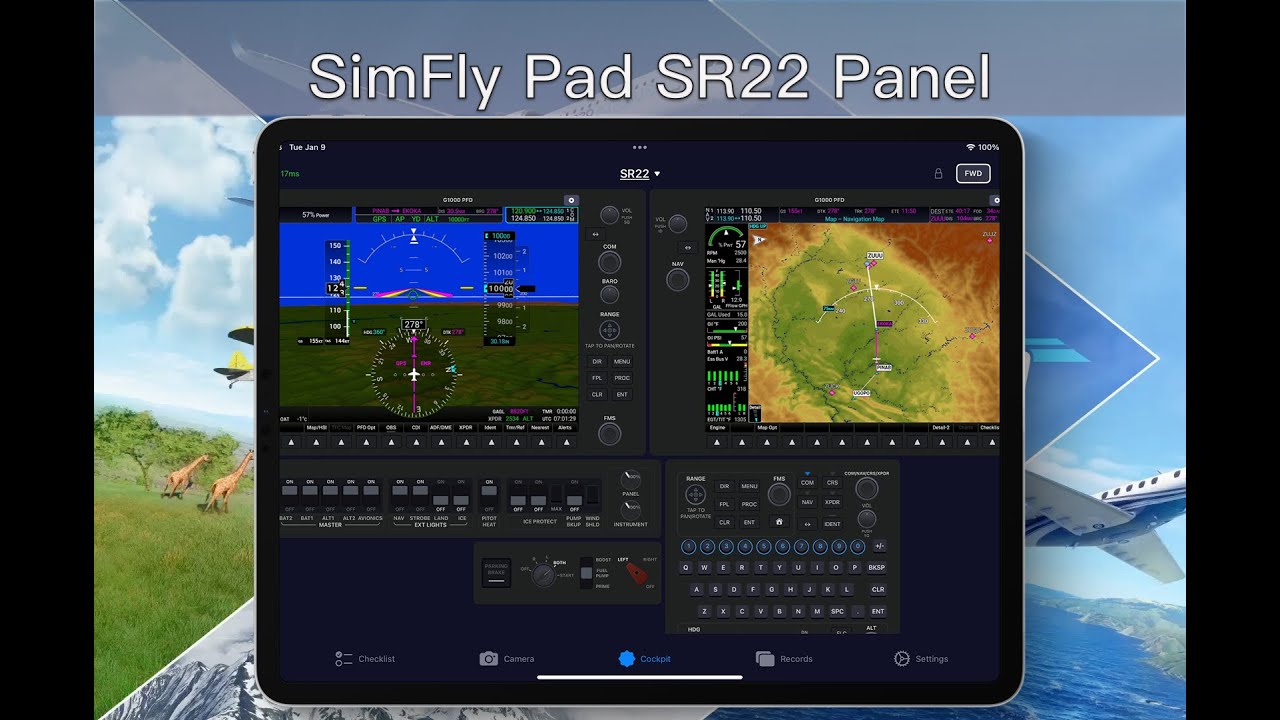(MSFS) SimFly Pad SR22 Free Panel Released! - YouTube