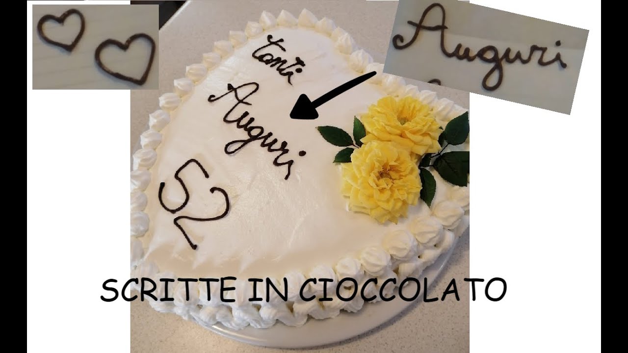 Scritte e Disegni con il cioccolato per decorare le torte - YouTube