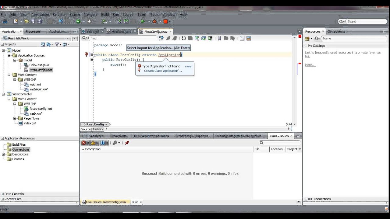 Building Jax Rs Webservice Using Weblogic Server And Jdeveloper Youtube 5589