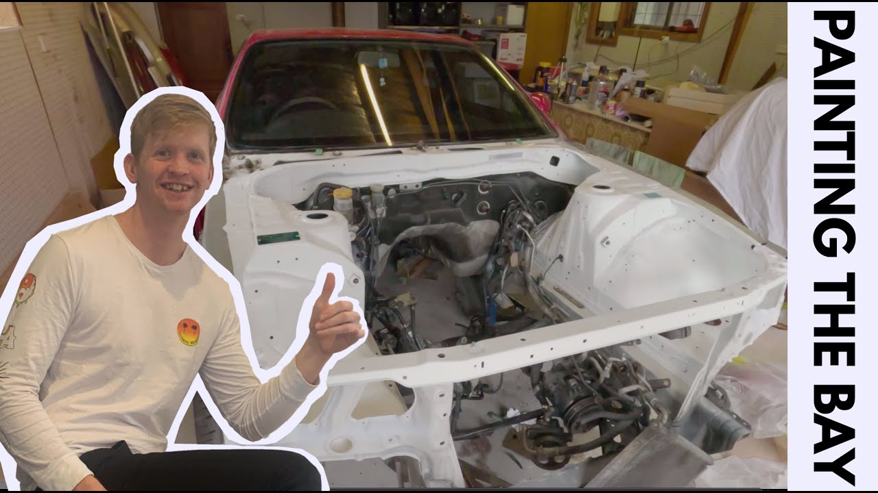 Nissan Skyline R33 gets an engine bay MAKEOVER!!! // PAINTING the ...