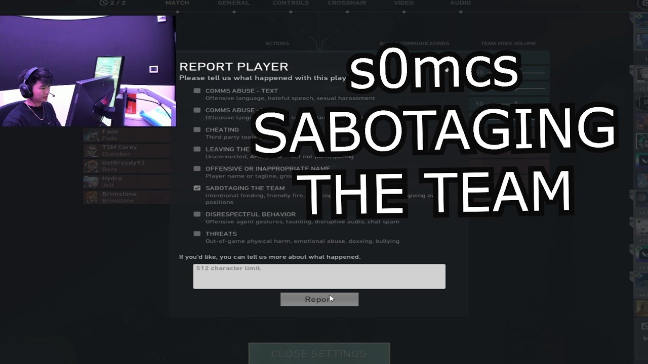 s0mcs Report Player Sabotaging - YouTube