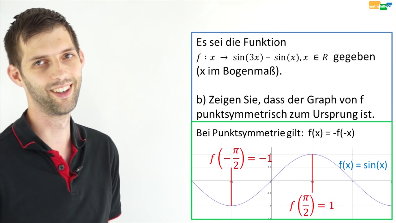 Trigonometrie: Periodizität und Symmetrie einer Sinusfunktion - YouTube