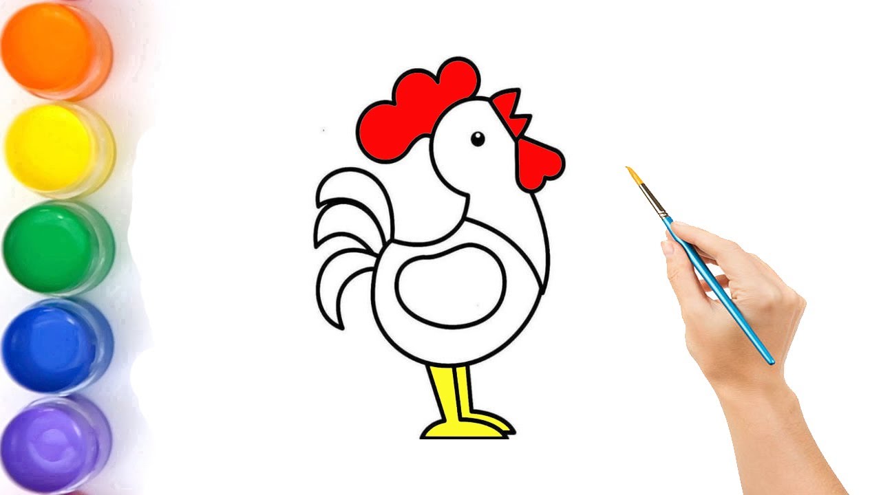 HOW TO DRAW A ROOSTER FOR KIDS ||STEP BY STEP AND EASY EASY || ART ...