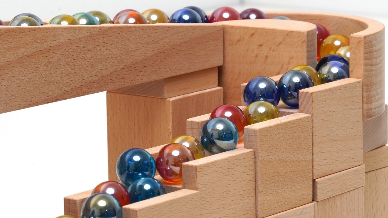 2 Minutes Satisfying with Marble Run, Little Carpenter and Wooden Wave ...