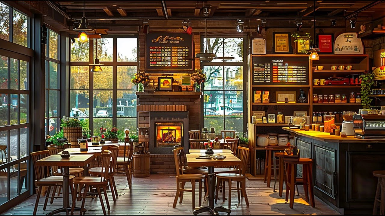 Relaxing Jazz Music with Cozy Coffee Shop☕Calm and Soft Sounds of Jazz ...