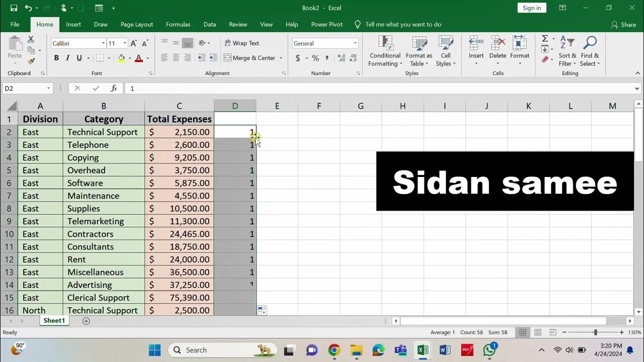 Afsomali: How to insert extra rows in Excel - YouTube